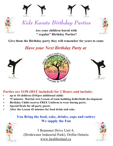 Kids Karate Parties